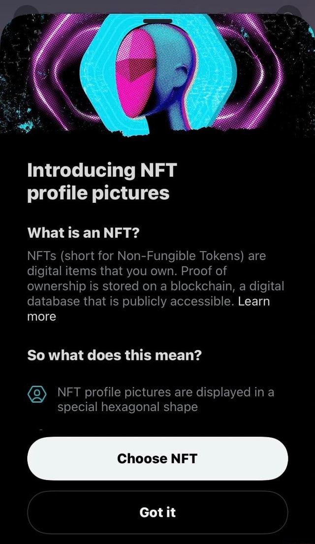 Introducing NFT profile pictures What is an NFT? NFTs (short for Non ...