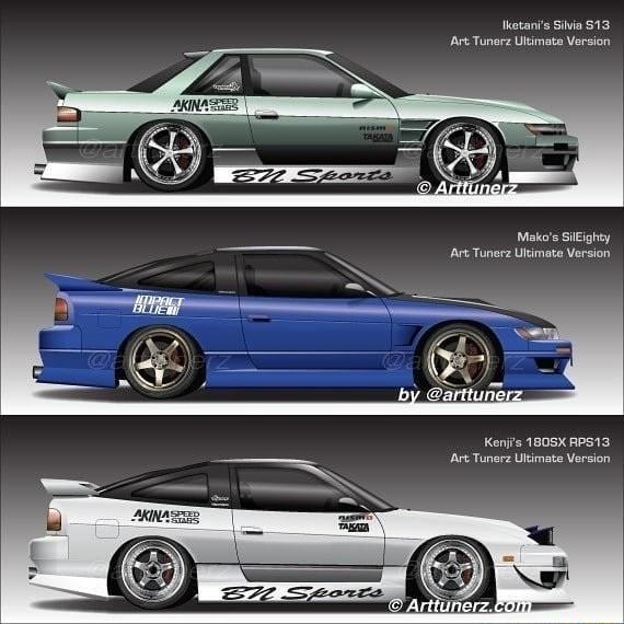 Initial D rides and others - Iketani's Silvia $13 Art Tunere Ultimate ...