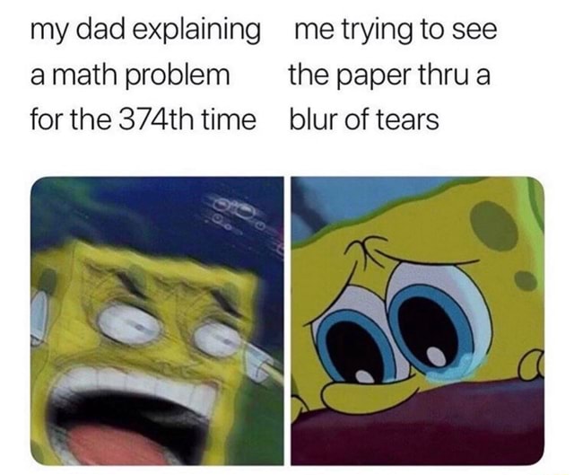 My dad explaining me trying to see a math problem the paper thru a for ...