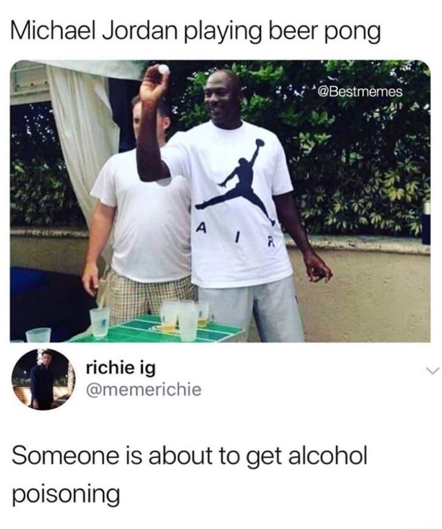 Michael Jordan playing beer pong Someone is about to get alcohol ...