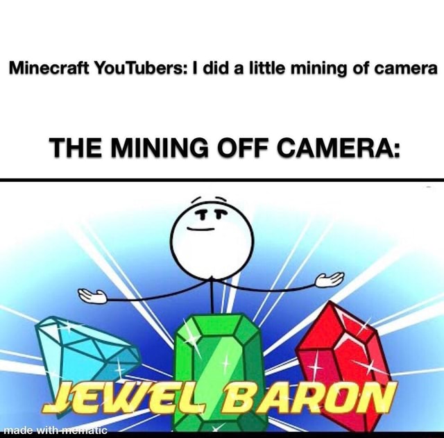 Minecraft YouTubers: I did a little mining of camera THE MINING OFF ...