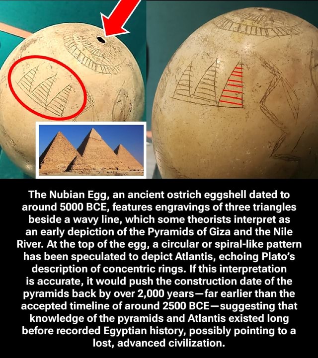 The Nubian Egg, an ancient ostrich eggshell dated to around 5000 BCE ...