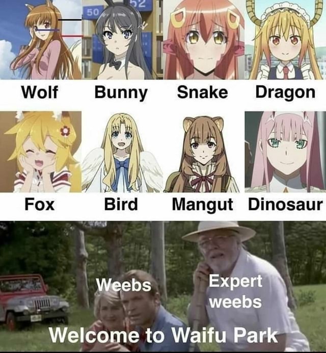 Weebs ANA Me weebs q Welcome to Waifu Park - )