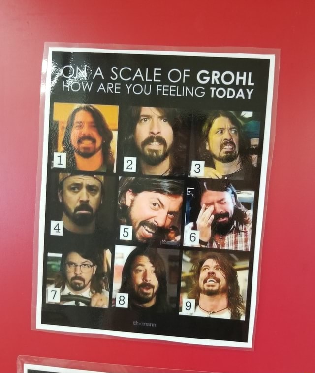 OF GROHL A SCALE ' ‘ ”W ARE YOU FEELING TODAY - iFunny