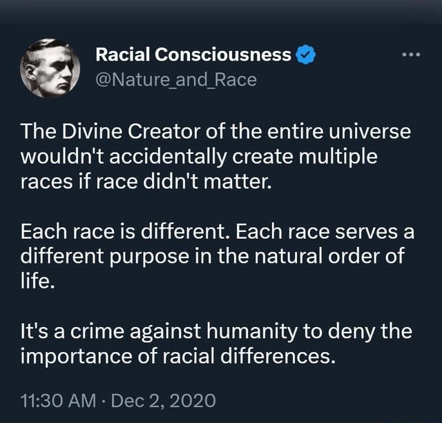 Racial Consciousness @Nature and __Race The Divine Creator of the ...