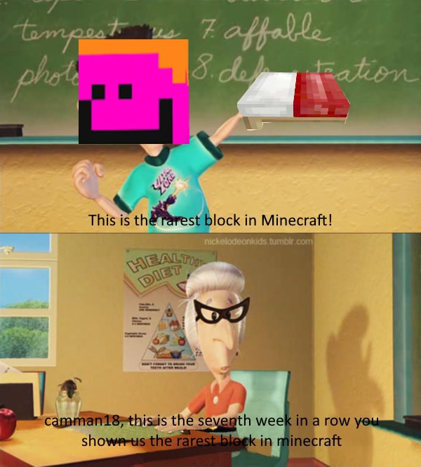 Shows-us the rares block in Minecraft! in row ul - iFunny