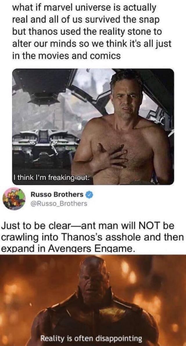 What if marvel universe is actually real and all of us survived the ...