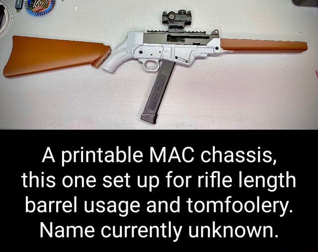 A printable MAC chassis, this one set up for rifle length barrel usage ...