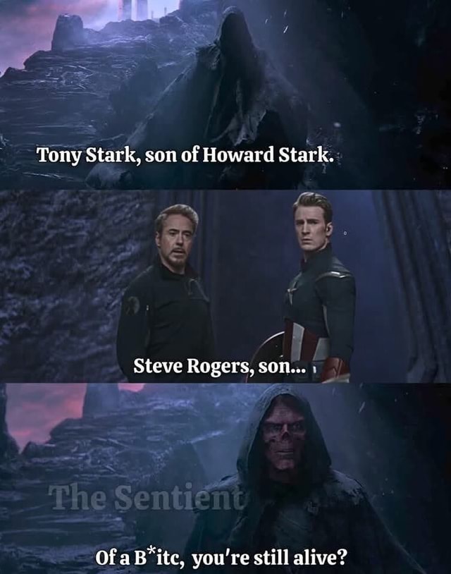 Tony Stark, son of Howard Stark. Steve Rogers, son... Of a Bite, you're ...