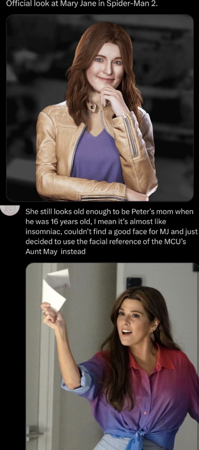 Official look at Mary Jane in Spider-Man 2. She still looks old enough ...