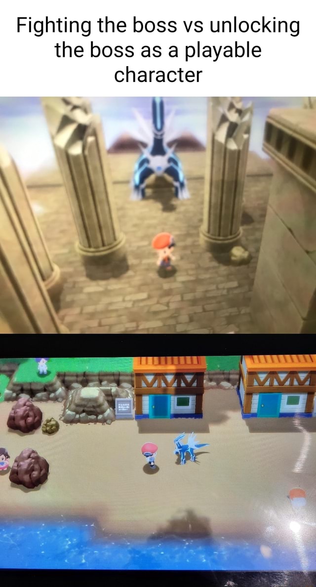 Fighting the boss vs unlocking the boss as a playable character - iFunny