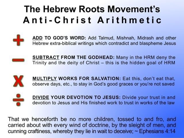 The Hebrew Roots Movement's Anti-Christ Arithmetic ADD TO GOD'S WORD ...