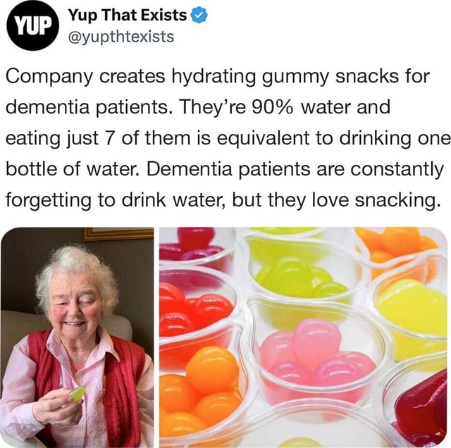 Company creates hydrating gummy snacks for dementia patients. They're ...