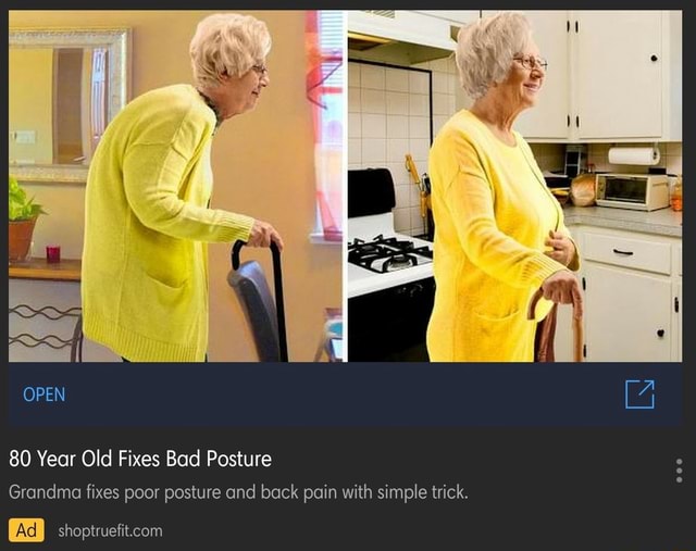 OPEN 80 Year Old Fixes Bad Posture Grandma fixes poor posture and back ...
