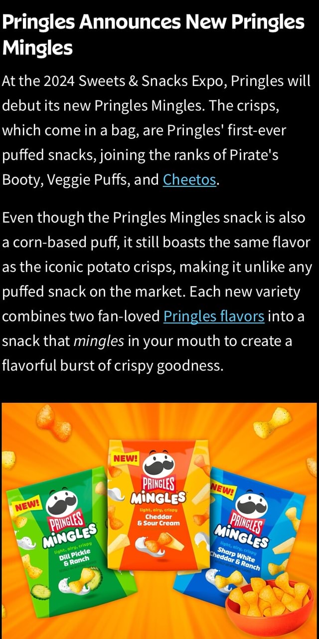 Pringles Announces New Pringles Mingles At the 2024 Sweets & Snacks ...