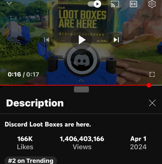 16 Description Discord Loot Boxes are here. ra 166K 1,406,403,166 Apr 1 ...
