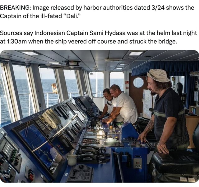 BREAKING: Image released by harbor authorities dated shows the Captain ...