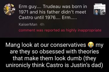 Erm guy.... Trudeau was born in 1971 and his father didn't meet Castro ...