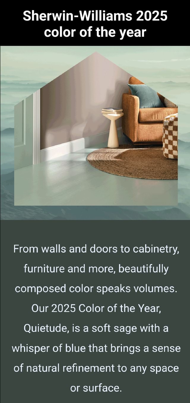 Sherwin-Williams 2025 color of the year From walls and doors to ...