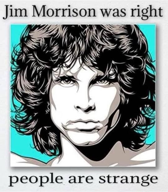 Jim Morrison was right fe people are strange - iFunny