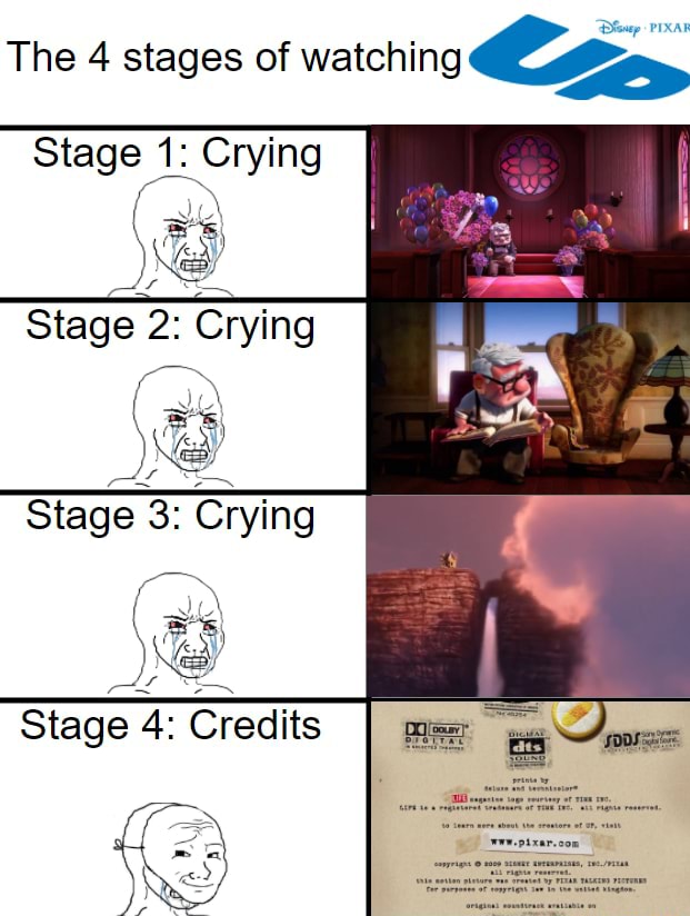 The 4 stages of watching Stage 1: Crying I Stage 2: Crying rying Stage ...