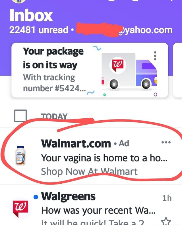 Thank you for thinking about my vagina, targeted Walmart ads. - Inbox ...
