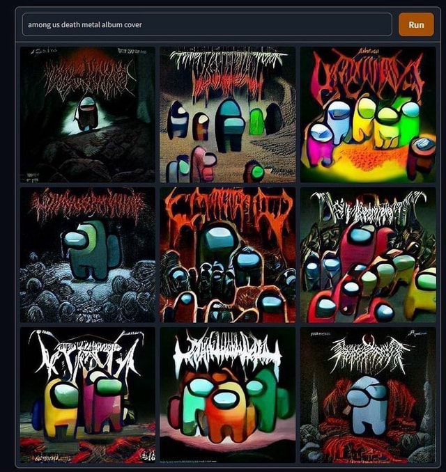 Among us death metal album cover ff - iFunny