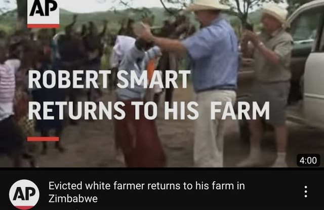 ROBERT SMART RETURNS TO HIS FARM Evicted white farmer returns to his ...