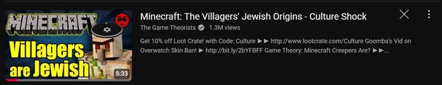 Minecraft: The Villagers' Jewish Origins - Culture Shock x The Game ...