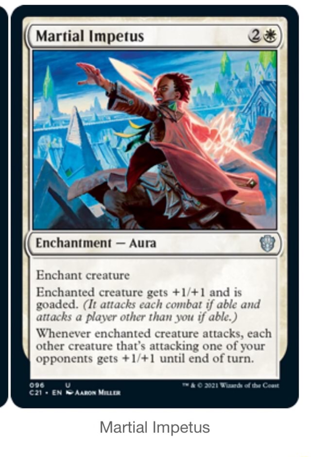 Martial Impetus Enchantment - Aura Enchant creature Enchanted creature ...