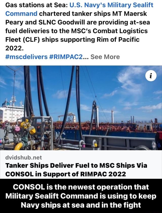 Gas stations at Sea: U.S. Navy's Military Sealift Command chartered ...
