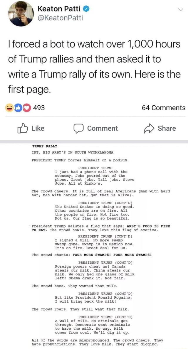 Keaton Patti @kKeatonPatti I forced a bot to watch over 1,000 hours of ...