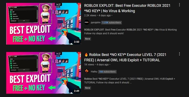 ROBLOX EXPLOIT: Best Free Executor ROBLOX 2021 *NO KEY* I No Virus ...