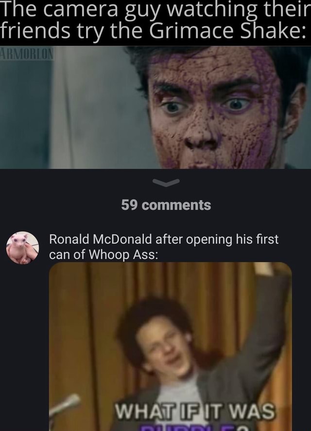 Tne camera guy watching their friends try the Grimace Snake: 59 ...