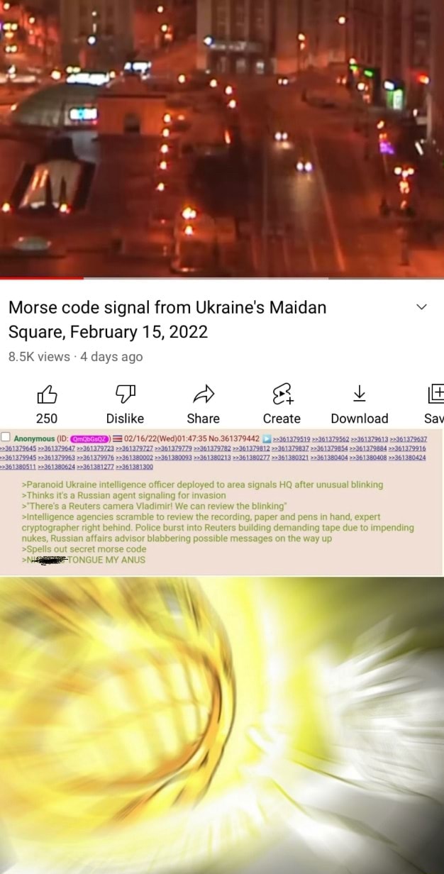 Morse code signal from Ukraine's Maidan Square, February 15, 2022 8.5K ...