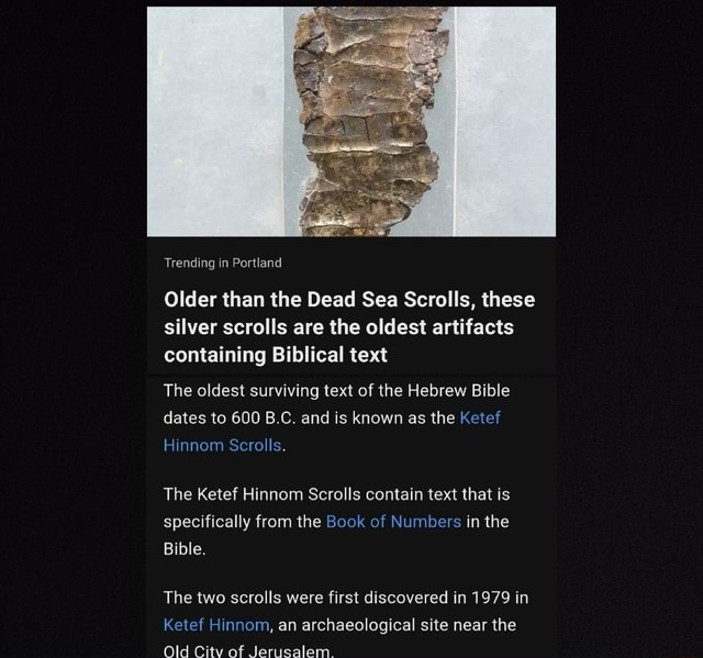 Trending in Portland Older than the Dead Sea Scrolls, these silver ...