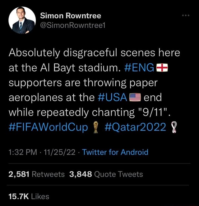 Simon Rowntree Absolutely disgraceful scenes here at the Al Bayt ...