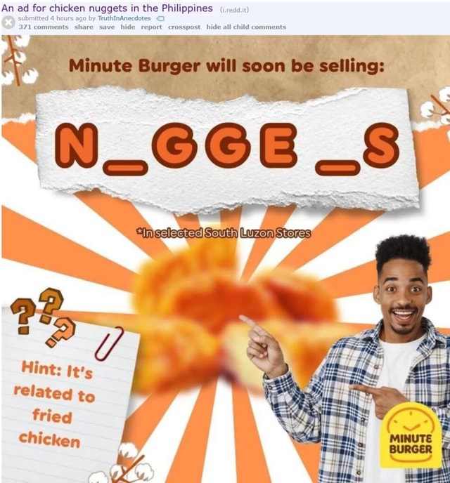 An ad for chicken nuggets in the Philippines submitted 4 hours ago by ...