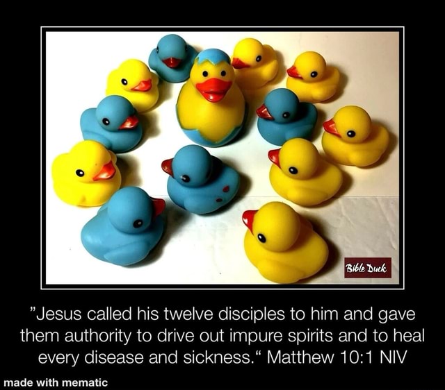 Duck Jesus called his twelve disciples to him and gave them authority ...