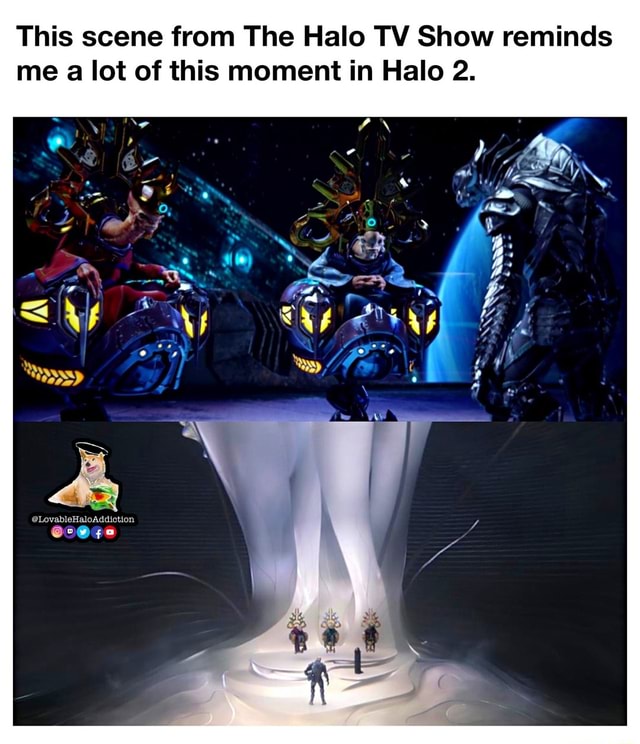 This scene from The Halo TV Show reminds me a lot of this moment in ...