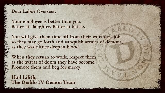 Dear Labor Overseer, Your employee is better than you. Better at ...