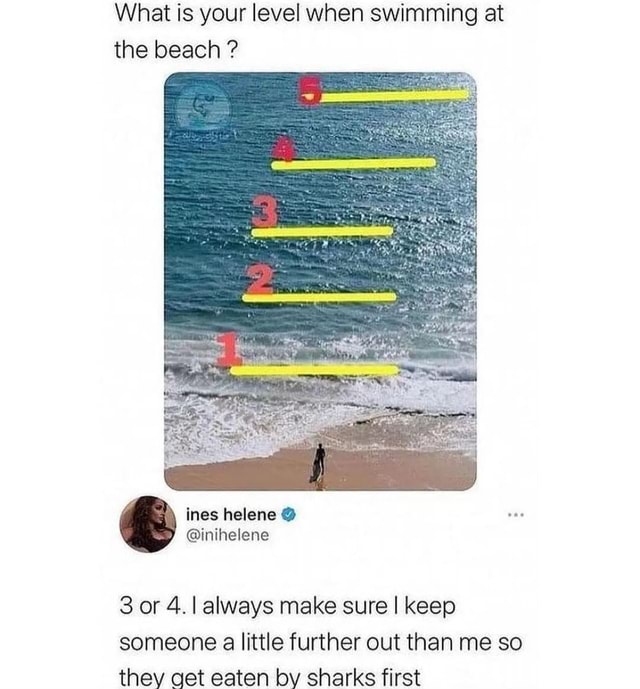 What is your level when swimming at the beach ines helene Ala 3 or 4 ...