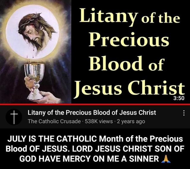 Litany of the Precious Blood of Jesus Christ LL Litany of the Precious ...