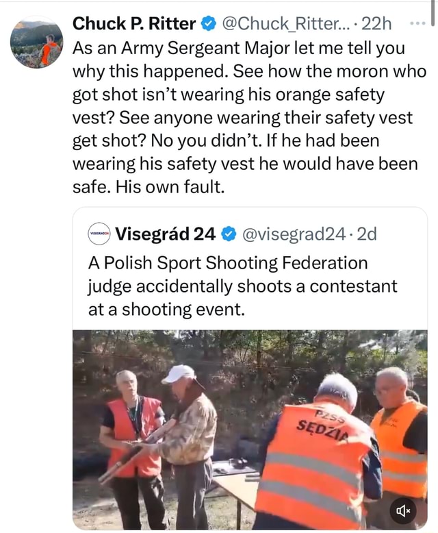 Chuck P. Ritter @ @Chuck Ritter...- As an Army Sergeant Major let me ...