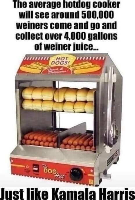 The average hotdog cooker will see around 500,000 weiners come and go ...