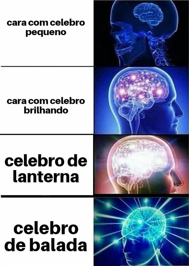 Cara com celebro pequeno cara com celebro brilhando celebro de lanterna ...