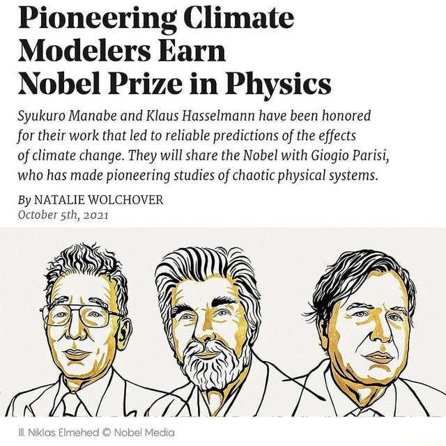 Pioneering Climate Modelers Earn Nobel Prize in Physics Syukuro Manabe ...