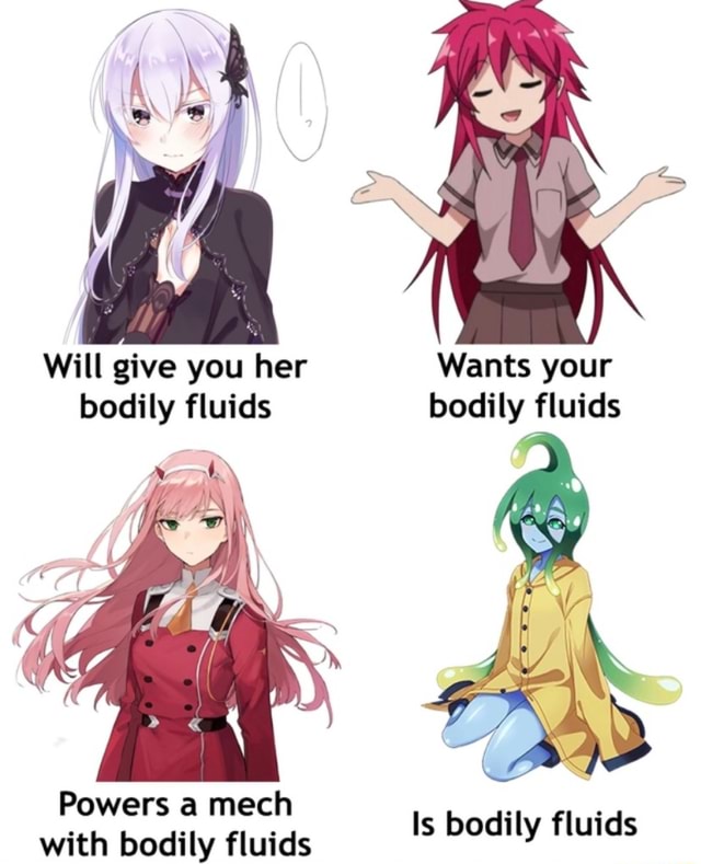 Will give you her Wants your with bodily fluids Is bodily fluids - iFunny