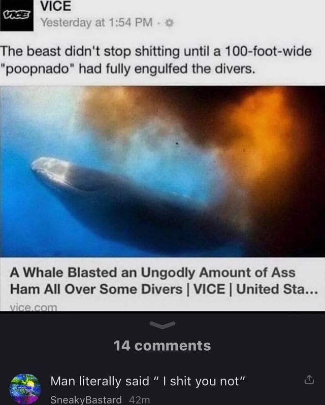 Yesterday at he beast didn't stop shitting until a 100-foot-wide ...