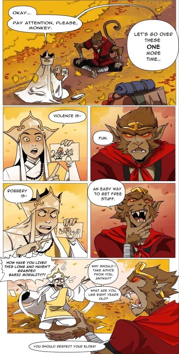 PAY ATTENTION, PLEASE, MONKEY. LET'S 60 OVER \ THESE ONE MORE TIME ...